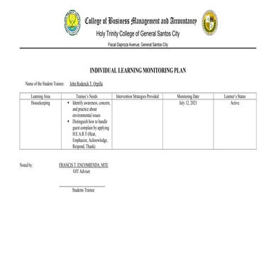 Individual Monitoring Plan HSK week 4.docx