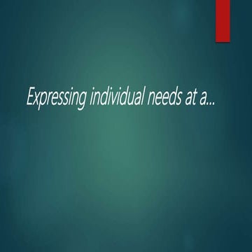 Individual needs | PPT
