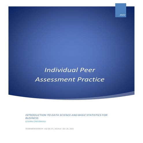 Individual peer assessment | PDF