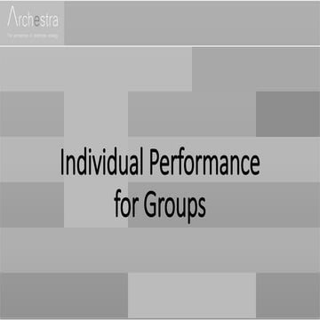 Individual Performance For Groups | PPT