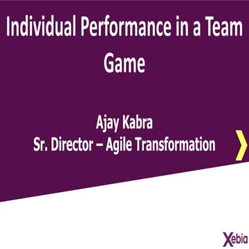 Individual performance in a team game. | PPT