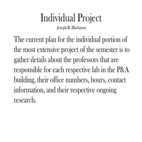 Individual project | PPTX