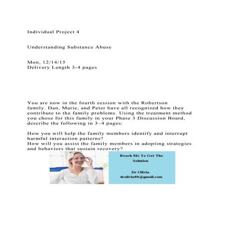 Individual Project 4Understanding Substance AbuseMon, .docx