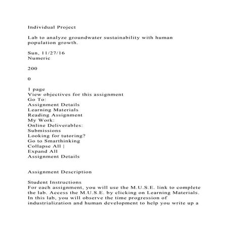 Individual ProjectLab to analyze groundwater sustainability with.docx ...