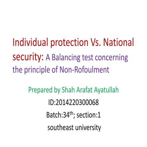 Individual protection vs national security | PPTX