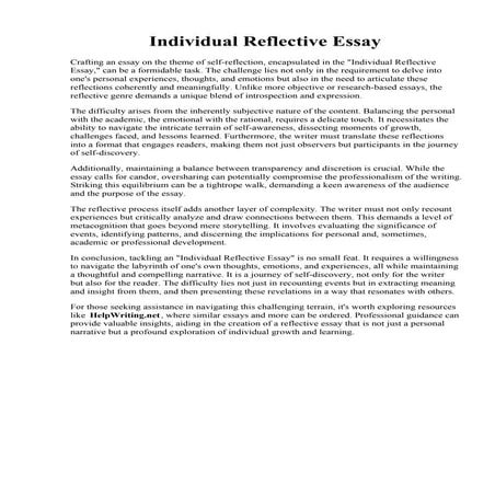 Individual Reflective Essay.pdf