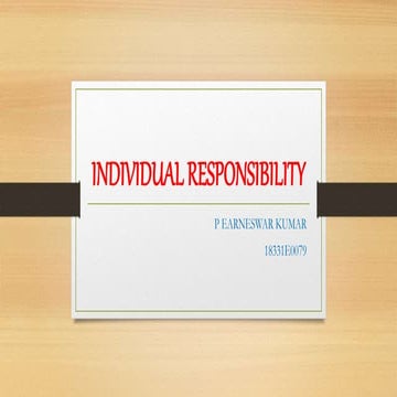 Individual responsibility | PPTX