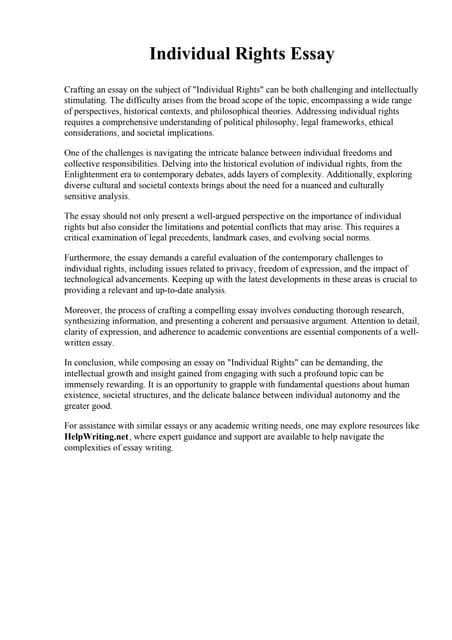 Civil Liberties Essay | PDF