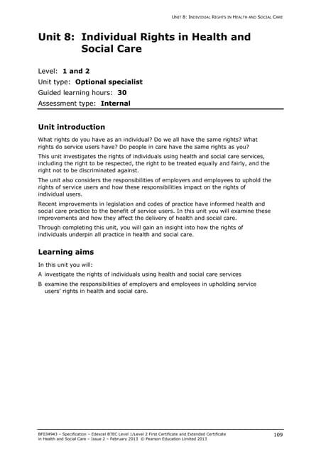 Unit 12 creative and therapeutic activities specification | PDF