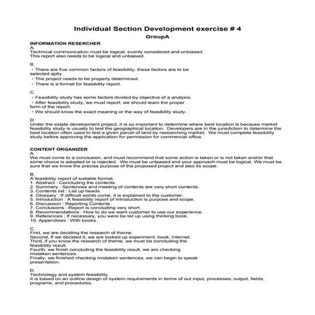 Individual Section Development Exercise #4 | PDF | Developmental Sites ...
