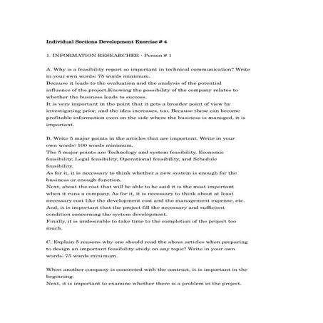 Individual sections development exercise #4 | PDF