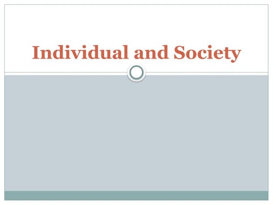 Concept and definition of society | PPT