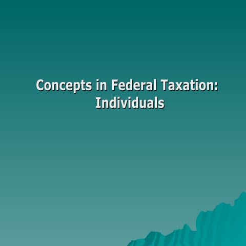 Concepts in Federal Income Taxation | PPT