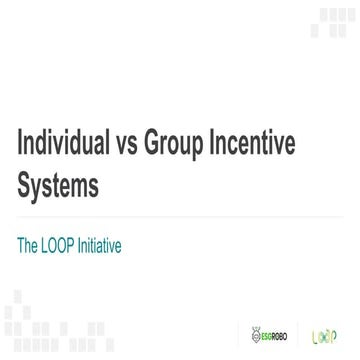 Individual vs group incentives | PDF