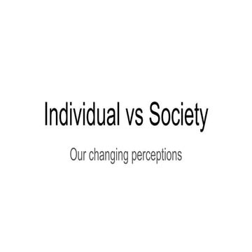 Individual v society | PPTX