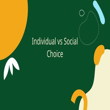 Individual vs Social Choice power point presentation | PPTX