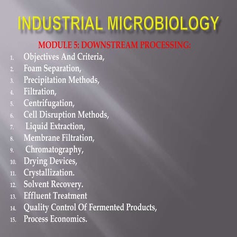 Ind MB Module 52 industrial microbiology | PPTX