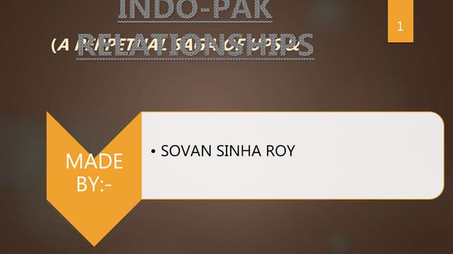 Pak indo relations | PPTX