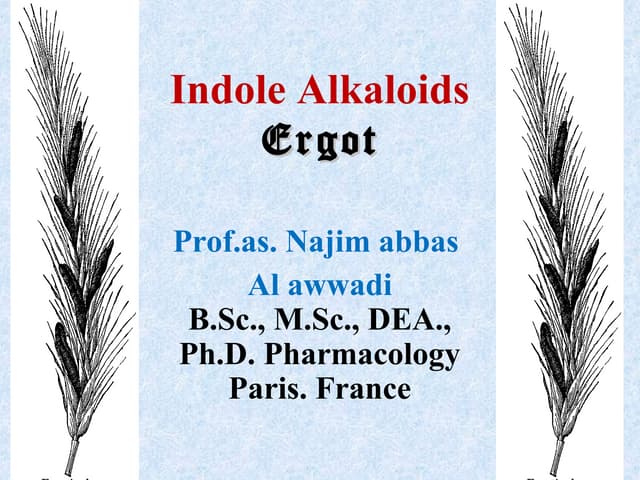 Ergot alkaloids.pptx