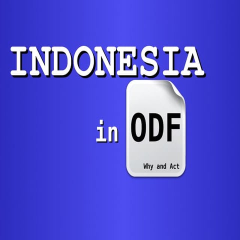 Indonesia in ODF | PPT