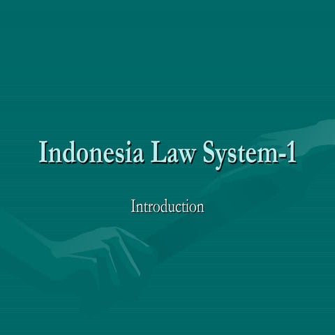 Indonesia law system 1 -okay | PPT