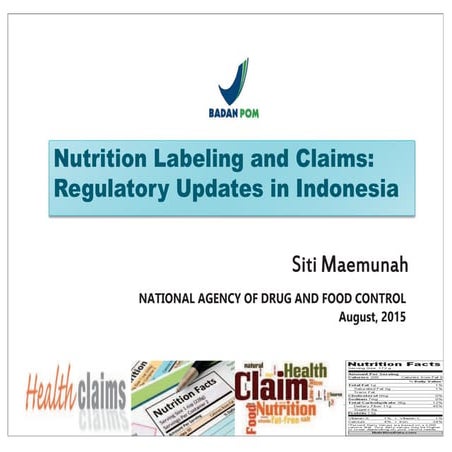 INDONESIA Nutrition & Labelling Claims_2015 | PDF