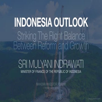 Indonesia Outlook 2018 (Sri Mulyani Indrawati) | PDF