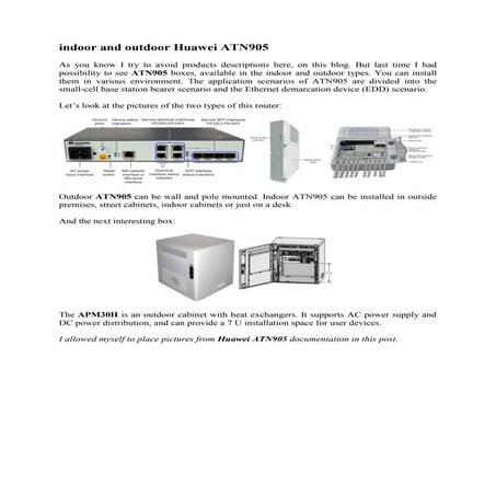 Indoor and-outdoor-huawei-atn905 | PDF