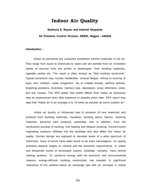 Indophenol method | DOC | Indoor Environmental Quality | Home & Garden
