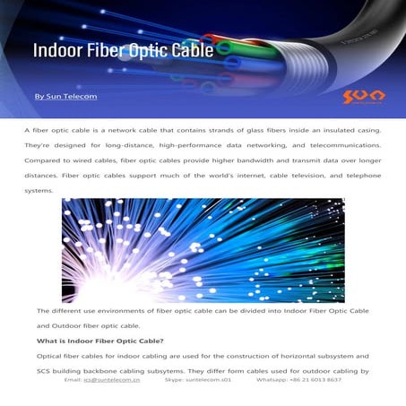 Indoor Fiber Optic Cable | PDF