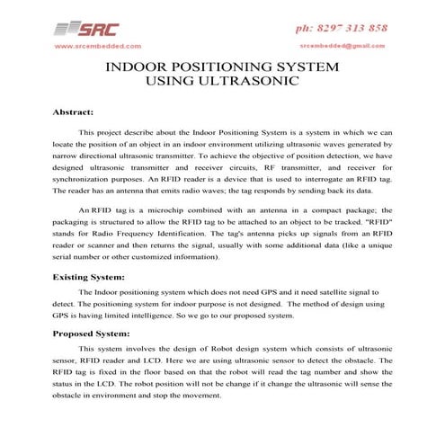 Indoor positioning system using ultrasonic | PDF