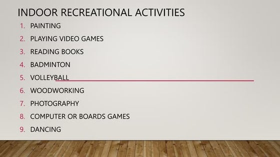 Grade 12 Module : Hope 3 Recreational Activities | PDF