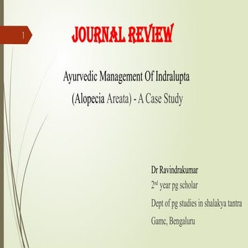 indralupta journal review.pptx BY Dr Ravindrakumar | PPTX