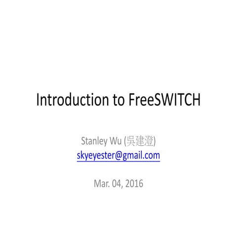 Introduction To Freeswitch Pdf Shareware And Freeware Computer Software And Applications