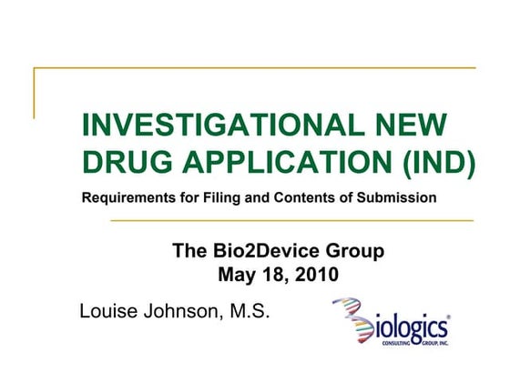 INVESTIGATOR’S BROCHURE (IB) | PPTX