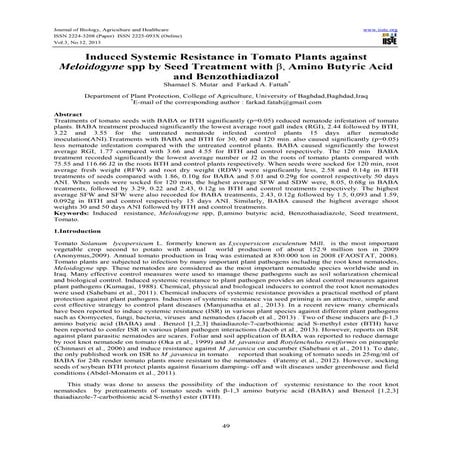 Induced systemic resistance in tomato plants against | PDF