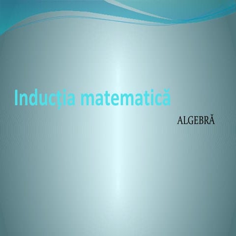 Inductia matematica | PPT