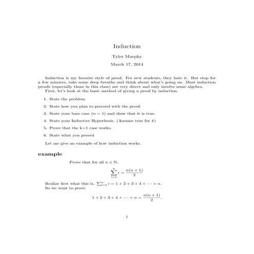 Induction Notes | PDF