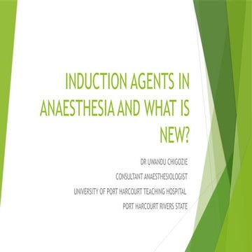 INDUCTION AGENTS BOTH IV AND INHALATIONAL IN ANAESTHESIA | PPTX