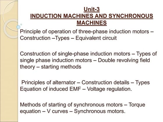 Solved Examples for Three - Phase Induction Motors | PPT