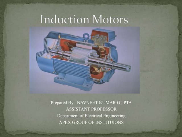 COGGING & CRAWLING IN INDUCTION MOTOR | PPTX