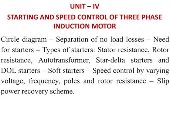 TYPES OF ELECTRICAL STARTERS | PPTX