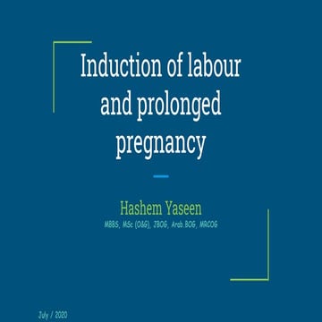 Induction of labour and prolonged pregnancy | PPT
