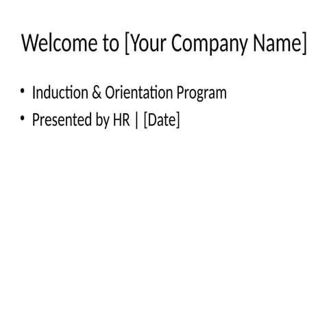 Induction_Orientation_PPT.pptx for new joiners | PPTX