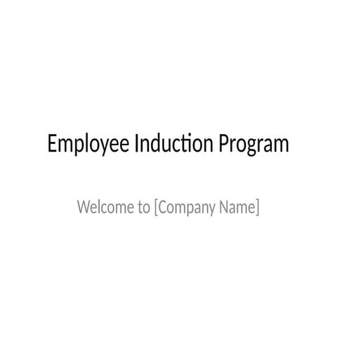 Induction Presentation for interview chance for candidate | PPTX