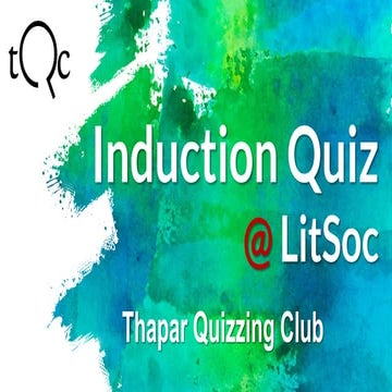 Induction Quiz @ LitSoc | PPT