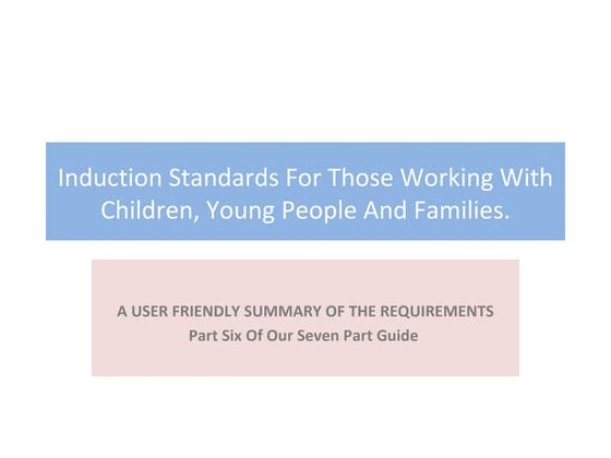 Induction Standards Part Five | PPT