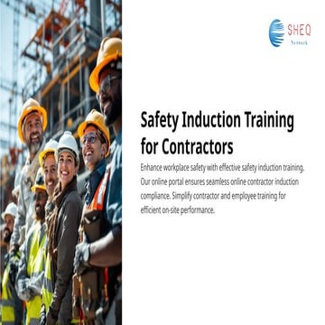 Safety Induction Training & Online Induction Portal for Contractors | PPTX
