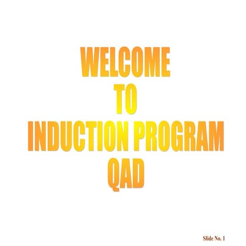 Induction Training on Quality Assurance for New joiners | PPT