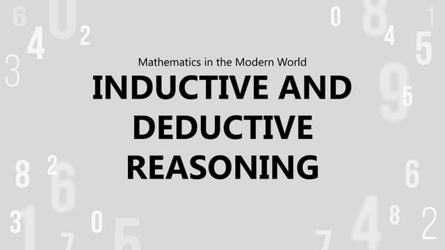 1.3.1 Inductive and Deductive Reasoning | PDF